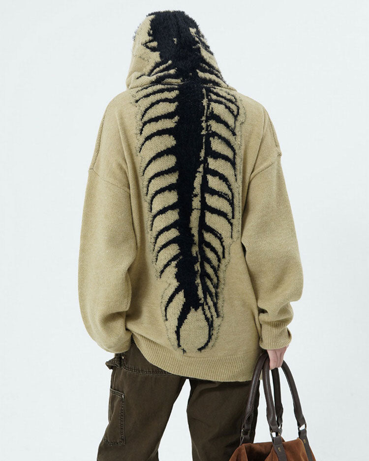 Centipede Knit Hoodie – KawaiiMoriStore