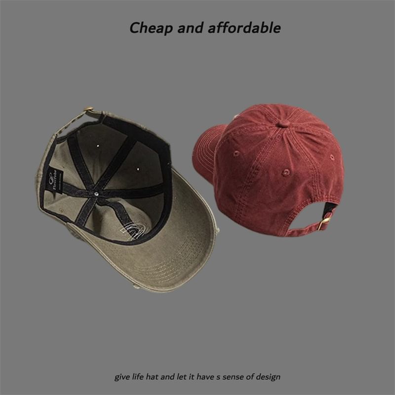 Letter Applique Distressed Cap – KawaiiMoriStore