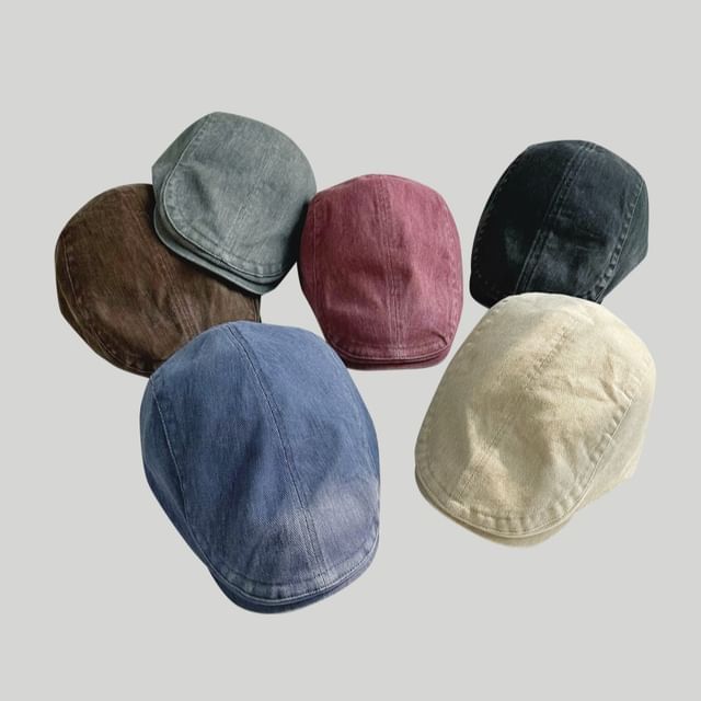 Plain Distressed Newsboy Cap – KawaiiMoriStore