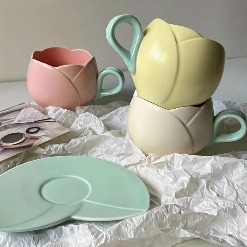 Ceramic Tulip Cup - Lovesickdoe – KawaiiMoriStore