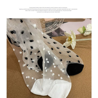Dotted Lace Bow Mesh Socks – KawaiiMoriStore