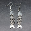 Fish Bone Drop Earrings – KawaiiMoriStore