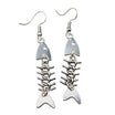 Fish Bone Drop Earrings – KawaiiMoriStore