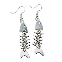 Fish Bone Drop Earrings – KawaiiMoriStore