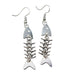 Fish Bone Drop Earrings – KawaiiMoriStore
