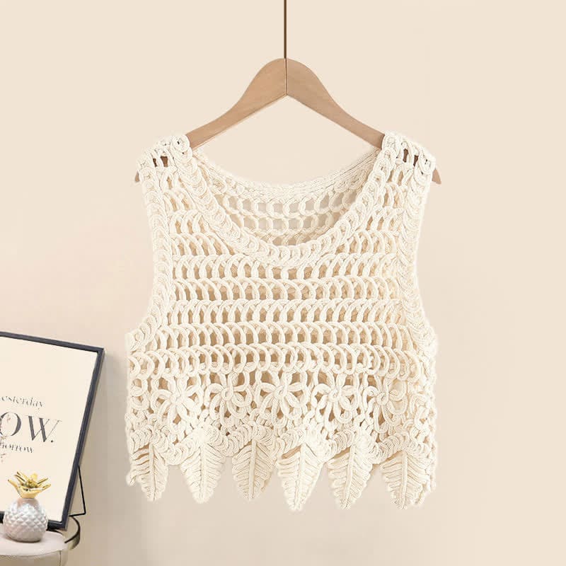 Hollow Out Crochet Crop Top Cami Top Cargo Pants – KawaiiMoriStore