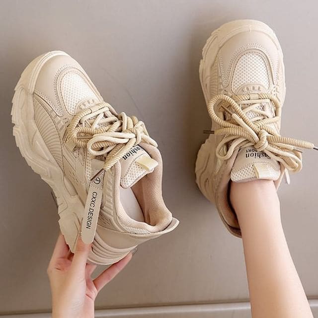 Lettering Lable Platform Sneakers – KawaiiMoriStore