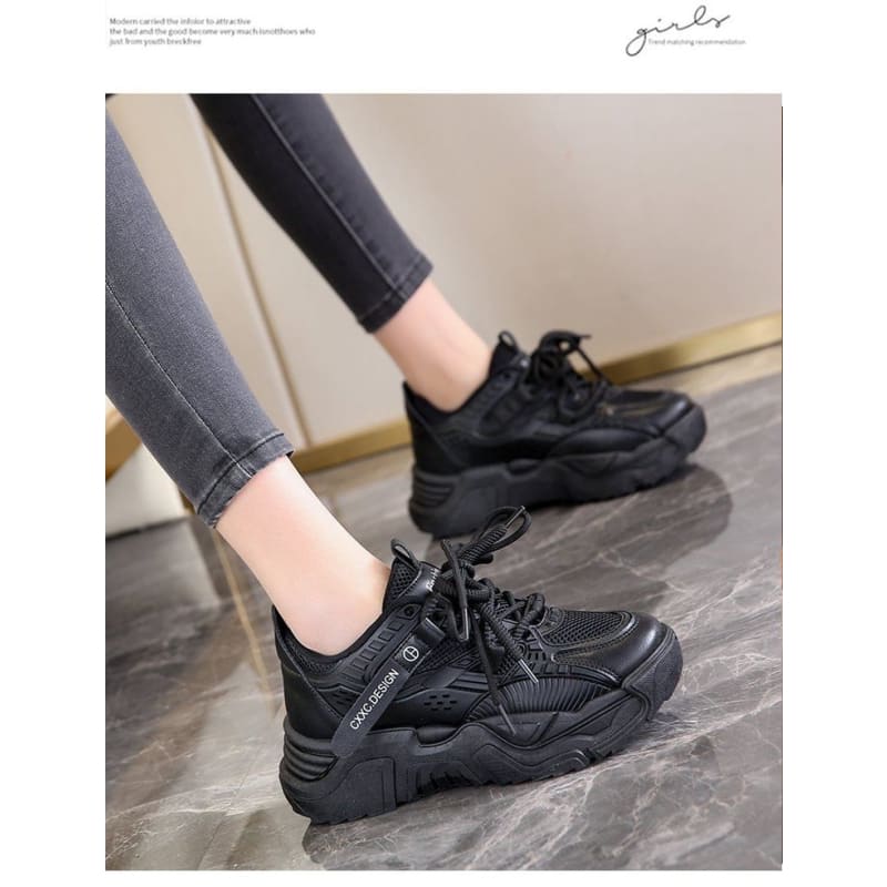 Lettering Lable Platform Sneakers – KawaiiMoriStore