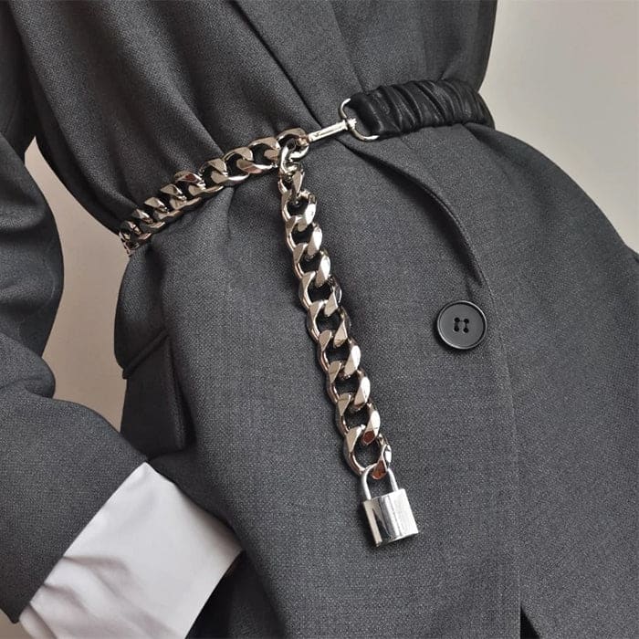 Lock Pendant Chain Belt – KawaiiMoriStore