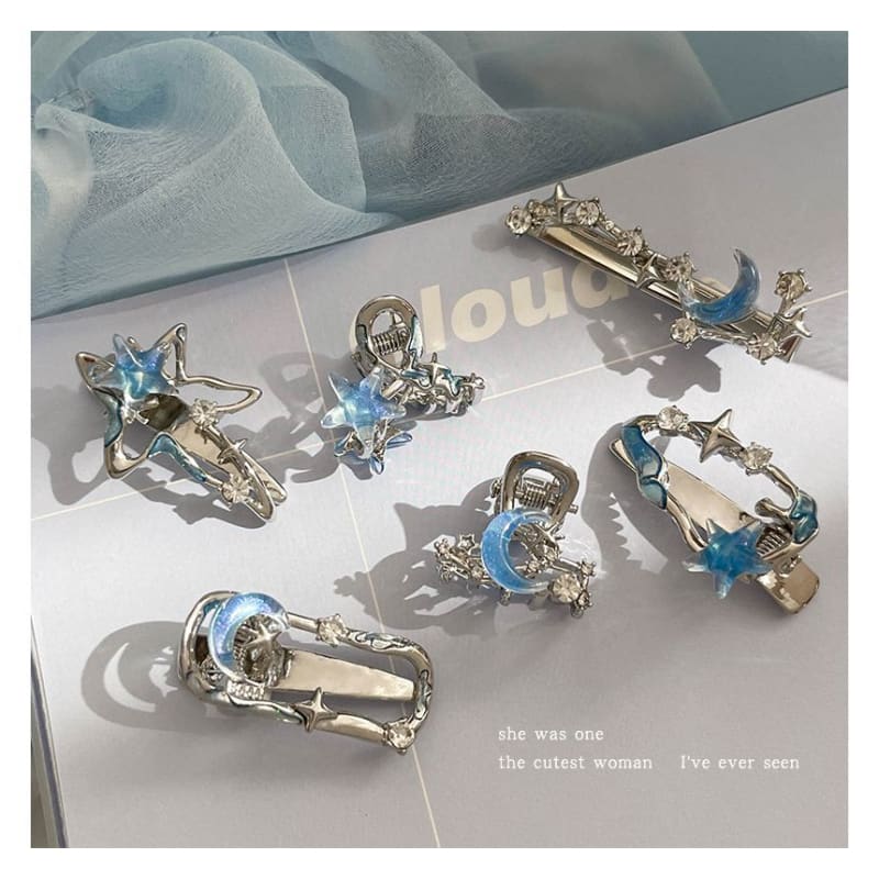 Moon & Star Alloy Hair Clip / Hair Clamp – KawaiiMoriStore