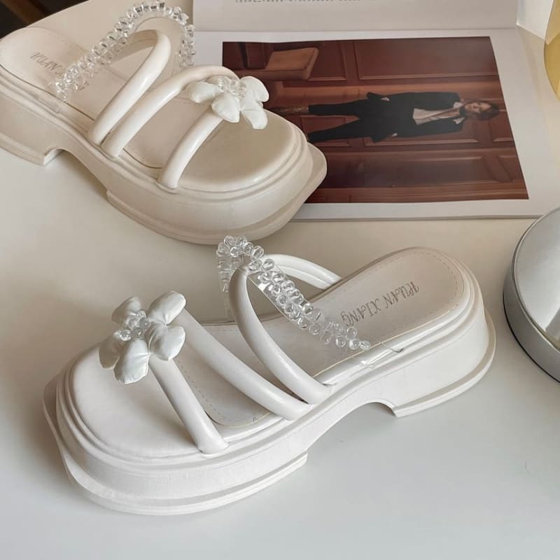 Platform Flower Sandals – KawaiiMoriStore
