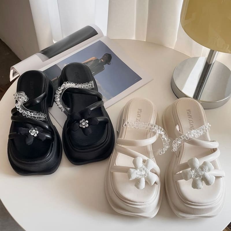 Platform Flower Sandals – KawaiiMoriStore