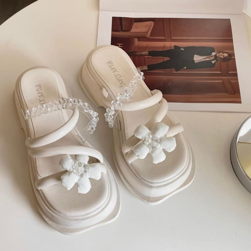 Platform Flower Sandals – KawaiiMoriStore