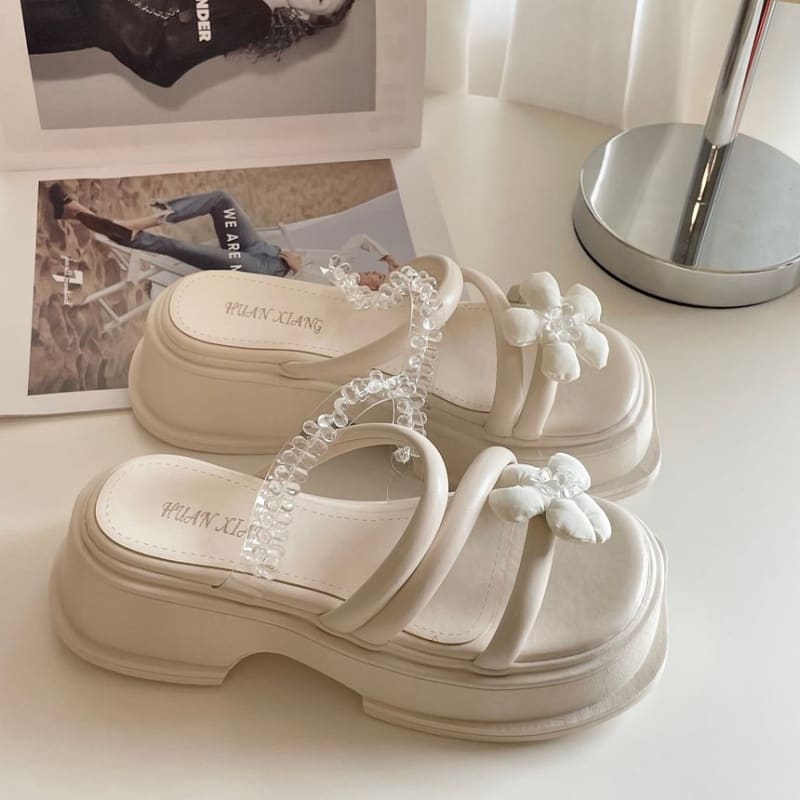 Platform Flower Sandals – KawaiiMoriStore