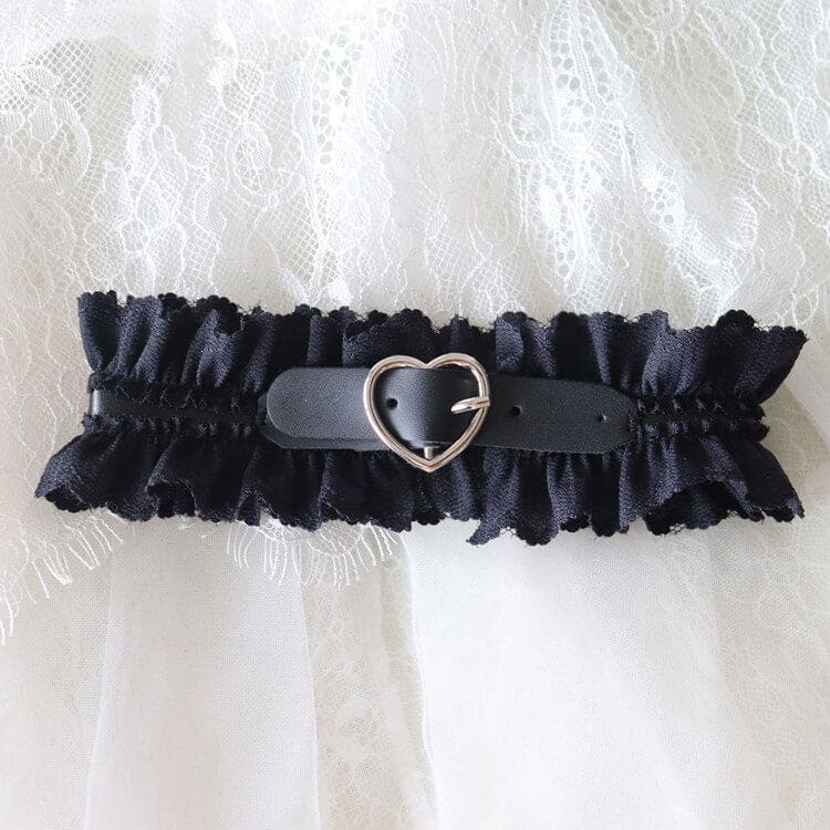 Punk Lolita Heart Buckle Garter K19568 – KawaiiMoriStore
