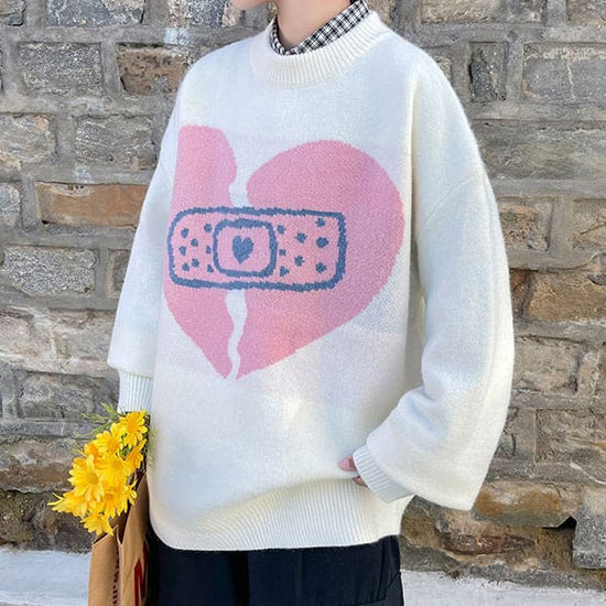 Sweat Broken Heart Sweater – KawaiiMoriStore