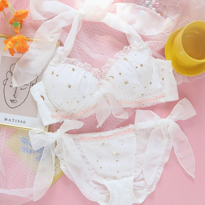 Sweet Starry Sky Bow Bra Set – KawaiiMoriStore