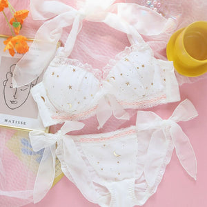 Sweet Starry Sky Bow Bra Set – KawaiiMoriStore